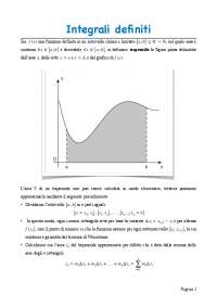 Integrale definito secondo Riemann - Docsity