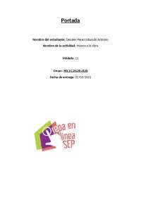 Actividad integradora 2 semana 1 modulo 11 - Docsity