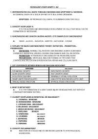 CELL PATHOLOGY - CELLULAR CHANGES - PATHOLOGY SUMMARY - PATHOLOGY HANDOUT - DENTISTRY HANDOUT ...