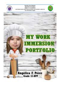 Students Work Immersion Portfolio - Docsity
