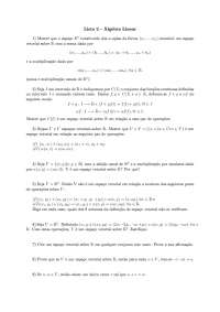 Exercicios Algebra linear - Docsity