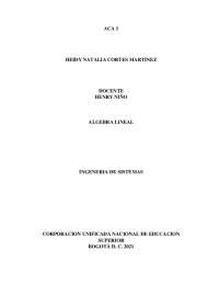 Algebra linal actividades - Docsity