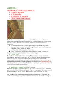 BOTTICELLI: breve biografia,la Primavera,La nascita di Venere e i suoi ultimi anni di vita - Docsity