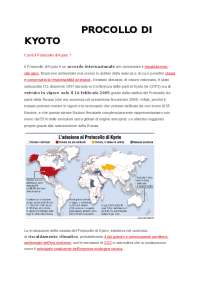 PROTOCOLLO DI KYOTO pt.1 - Docsity
