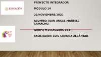 MODULO 14 PROYECTO INTEGRADOR - Docsity