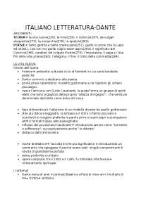 Schemi su Dante Alighieri- vita e opere - Docsity