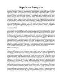 Napoleone Bonaparte e la campagna d'italia - Docsity