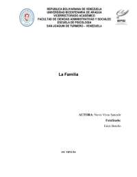 LA FAMILIA EN LATINOAMERICA - Docsity