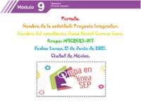 Proyecto Integrador. Construcción de la nación mexicana. Módulo 9 ...