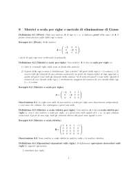 Matrici a scala per righe metodo di gauss - Docsity