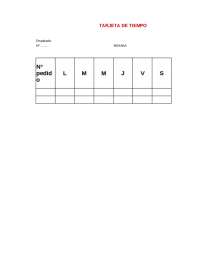 Tarjeta de tiempo, formato - Docsity