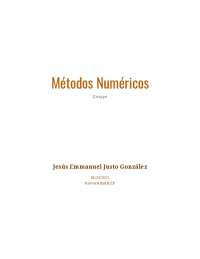 Ensayo de Métodos Numéricos | Resúmenes de Matemáticas | Docsity