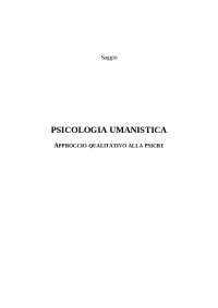 Psicologia umanistica - Docsity