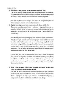 Oedipus the King - summary - Docsity