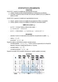Formulario statistica - Zanarotti | Formulari di Statistica | Docsity