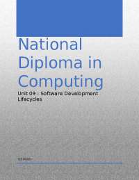 Software Development Lifecycles Docsity