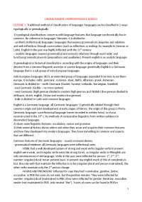 LINGUA INGLESE 2- lingua, morfosintassi e lessico - Docsity