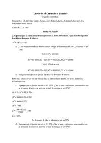 Taller 4 Macroeconomia, ejercicios - Docsity