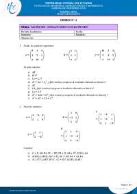 Matrices y operaciones con matrices - Docsity