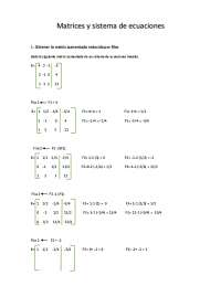Ejercicios de matrices y sistemas de ecuaciones - Docsity