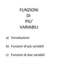 Dispensa, esercizi e soluzioni Funzioni In Più Variabili e ottimizzazione (vincolata e non ...