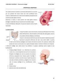 CHIRURGIA GENERALE - Diverticoli esofagei - Docsity