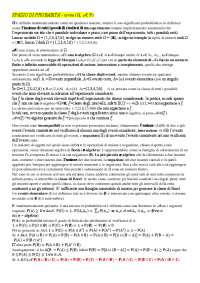 Calcolo delle Probabilità (teoria con esempi e formule) - Docsity