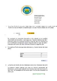 Matemática financiera ejercicio - Docsity