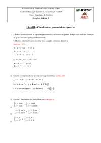 Lista de exercicios calculo 2 - Docsity