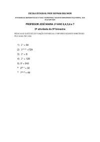 Atividade de matematica - Docsity