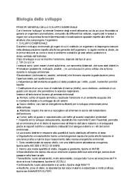 Appunti di biologia del differenziamento - Docsity