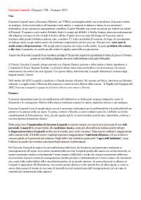 Giacomo Leopardi e il romanticismo - Docsity