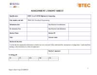 Procedural programming | Assignments Computer Science | Docsity