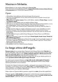 La lunga attesa dell'angelo, Melania Mazzucco - Docsity