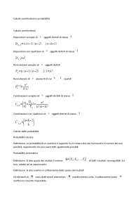 Il calcolo combinatorio e la probabilità - Docsity