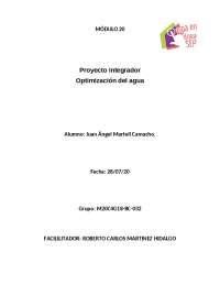 PROYECTO INTEGRADOR MODULO 20 - Docsity