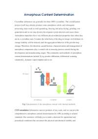 Amorphous Content Determination - Docsity