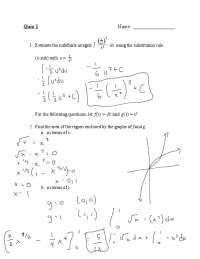 Math 31(Calculus 2) Quiz 1 - Docsity