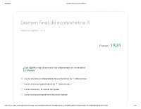 Examen econometria 2 - Docsity