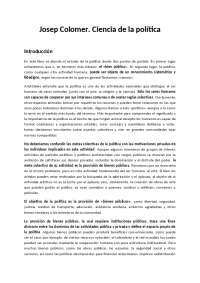 Ciencia de la política. Josep Colomer | Resúmenes de Ciencia Política ...
