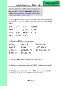 Exercícios de matemática básica - Docsity