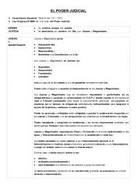 Esquema Ley del Poder Judicial - Docsity