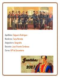 Independencia de bolivia - Docsity