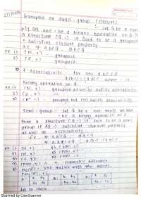Group Theory hand written PDF notes. - Docsity