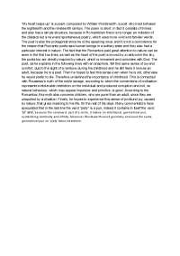 My heart leaps up - Analysis - Docsity