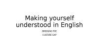 Making yourself understood in english - Docsity