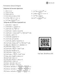 Formulario de Integrales - Docsity
