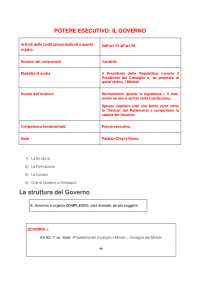 IL GOVERNO (Schema e riassunto) - Docsity