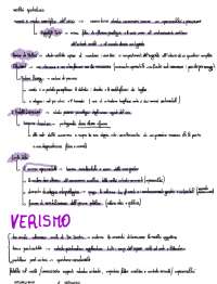 Naturalismo verismo e Verga | Schemi e mappe concettuali di Italiano - Docsity