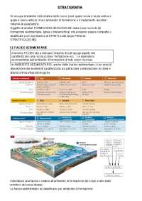 La stratigrafia e la tettonica | Appunti di Scienze della Terra - Docsity